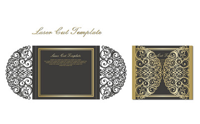 Gate Fold Wedding Invitation Card Vector Images (93)