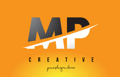 Mp m p letter logo with zebra lines texture Vector Image