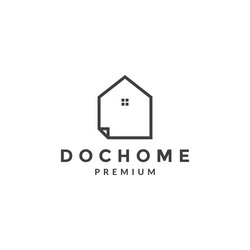 Mail line with home logo icon symbol design Vector Image