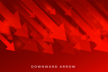 Downfall red arrows of business sale drops Vector Image