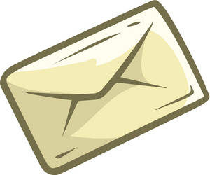 Paper mailbox mail cartoon Royalty Free Vector Image