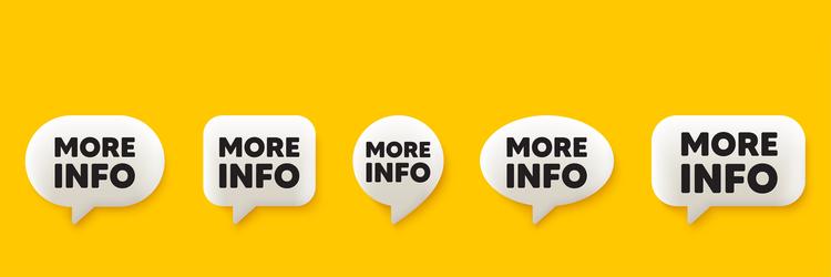 More info symbol navigation sign 3d speech Vector Image