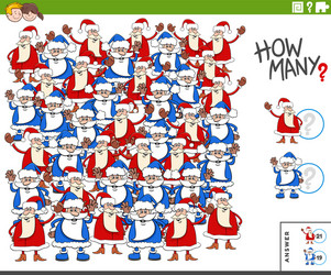 Counting activity with cute animals Royalty Free Vector