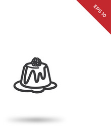 Flan icon Royalty Free Vector Image - VectorStock