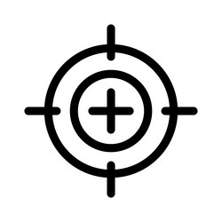 Simple aim icon or gun sight Royalty Free Vector Image