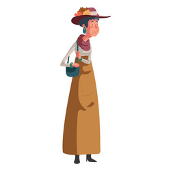 Character british old woman Royalty Free Vector Image