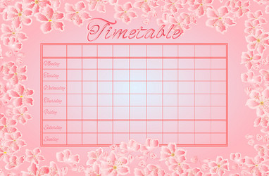 Flower Timetable Vector Images (over 520)