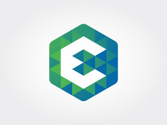 Creative letter e logo Royalty Free Vector Image