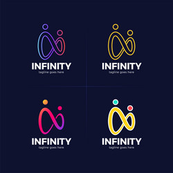 Infinity two man or people logo design inspiration