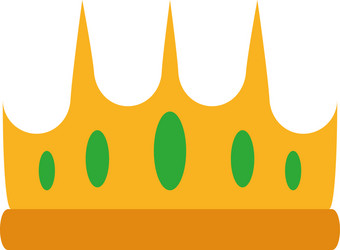 Isolated queen green and gold crown design Vector Image