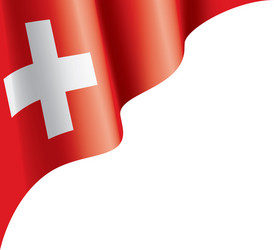 Flags iran and switzerland on a white Royalty Free Vector