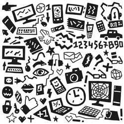 Electronics Doodles Vector Images (over 9,100)