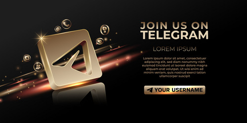 Telegram Gold Vector Images (25)