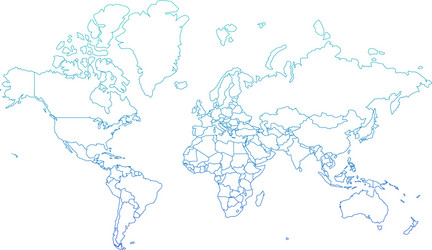 World map isolated on white background can Vector Image