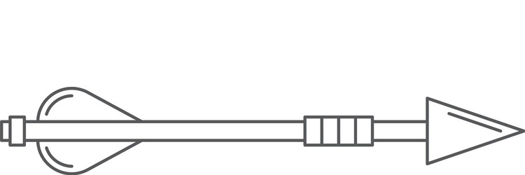 Archery arrow icon symbol isolated on white Vector Image