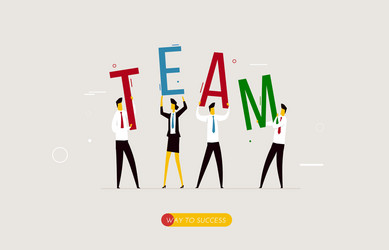 Businessman Holding Team Letters Vector Images (83)