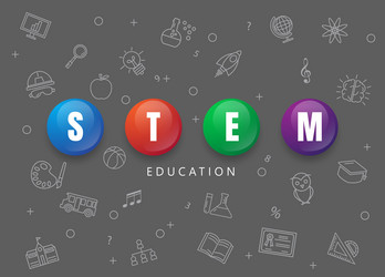 Stem education concept science technology Vector Image