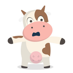 Cute cow characters with angry expressions Vector Image