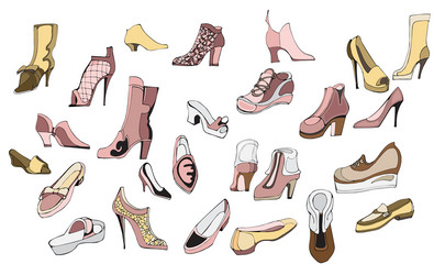 Shoes set Royalty Free Vector Image - VectorStock