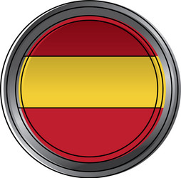 Spain flag round national button icon Royalty Free Vector