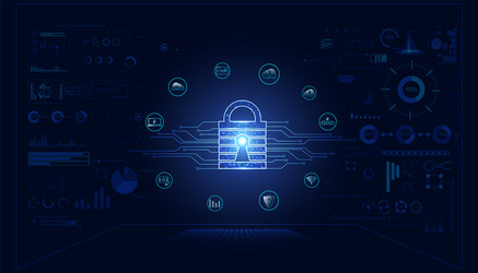 Abstract technology cyber security privacy Vector Image