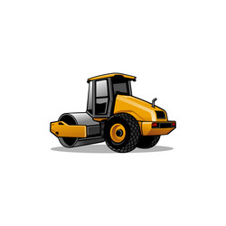 Asphalt paving machine isolated Royalty Free Vector Image