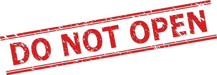 Do not open watermark stamp Royalty Free Vector Image