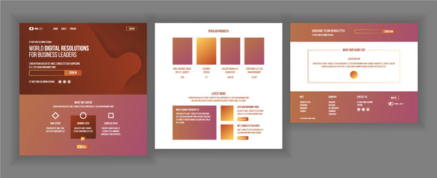 Main web page design website business Royalty Free Vector