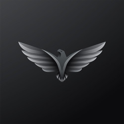 Fly bird gradient logo colorful modern Royalty Free Vector