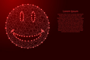 Smiley face from abstract futuristic polygonal Vector Image