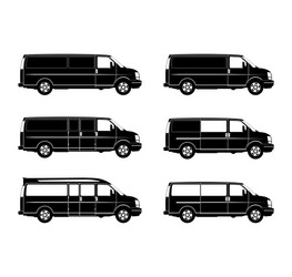 Minivan car van auto vehicle family minibus Vector Image