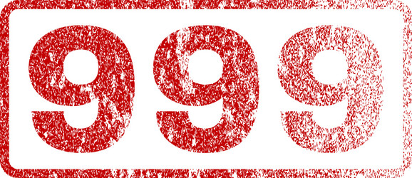 999 rubber stamp Royalty Free Vector Image - VectorStock