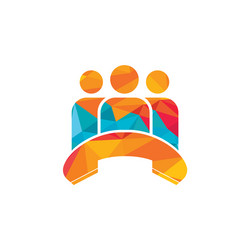 Call people logo design Royalty Free Vector Image