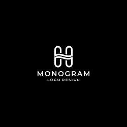 Letter h drop water blue line logo Royalty Free Vector Image