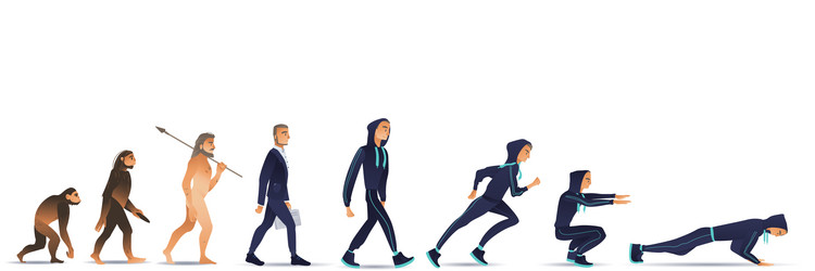 Biology human evolution stages evolutionary Vector Image