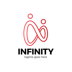 Infinity two man or people logo design inspiration