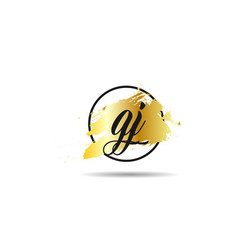 Initial letter gj logo template design Royalty Free Vector