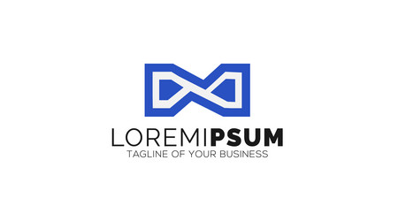 N infinity letter logo design Royalty Free Vector Image