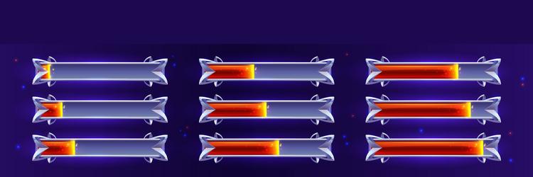 3d neumorphism progress bar with gradient from red