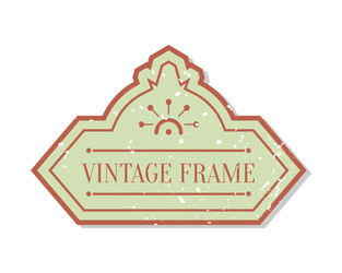 Retro vintage closeup label frame border Vector Image