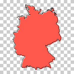 Germany map icon geography blank concept isolated Vector Image