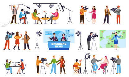 Journalist infographic elements Royalty Free Vector Image
