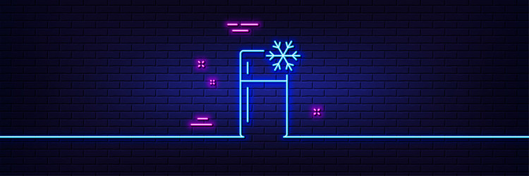 Single chamber refrigerator line icon fridge sign Vector Image