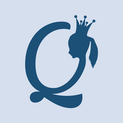 Vintage queen silhouette medieval profile Vector Image