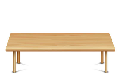 Wooden table on white background Royalty Free Vector Image