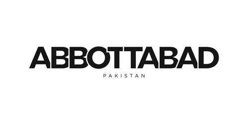 Abbottabad in the pakistan emblem design Vector Image