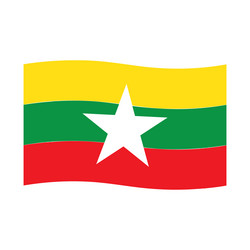 Myanmar flag logo Royalty Free Vector Image - VectorStock