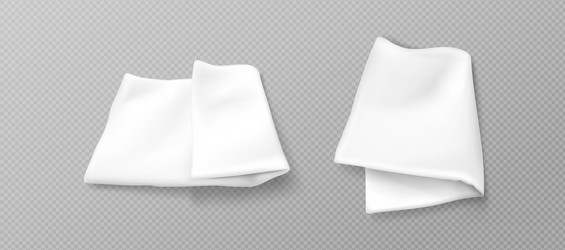 White folded handkerchief mockup Royalty Free Vector Image