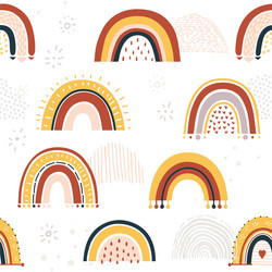 Rainbow set abstract boho baby Royalty Free Vector Image