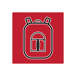 Bagpack logo Royalty Free Vector Image - VectorStock